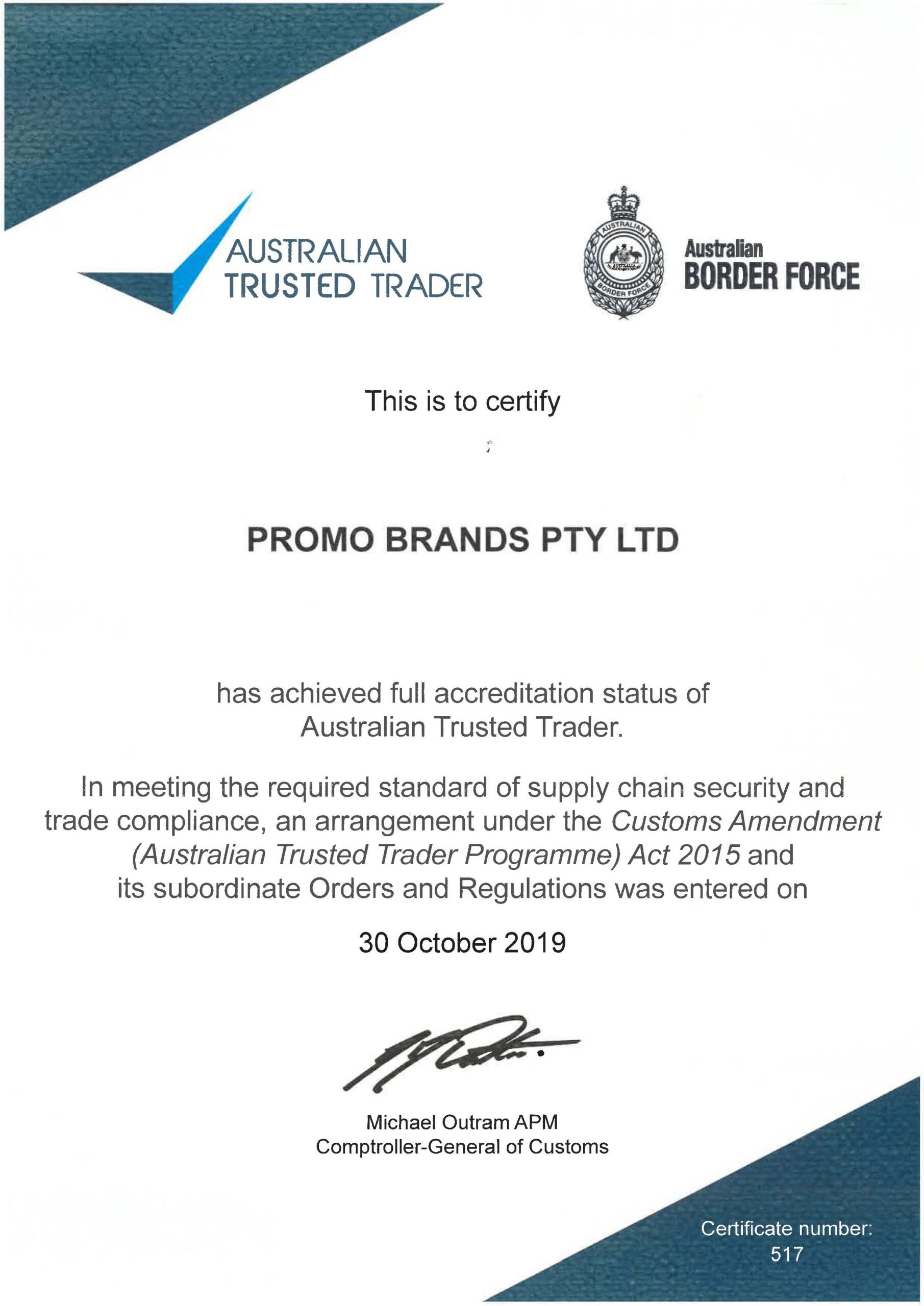 Australian Trusted Trader – Promo Brands